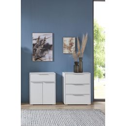 Kommode TRENDTEAM "Luca", weiß, B:61cm H:76cm T:28cm, Holzwerkstoff, Sideboards, Schubladenkommode, zweiteiliges Set