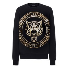 Sweatshirt Plein Sport "Tiger", Jungen, Gr. S, 0216, schwarz, gold, Obermaterial: 88% Baumwolle, 12% Polyester, Sweatshirts