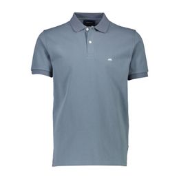 Poloshirt LINDBERGH "LINDBERGH Poloshirt", Herren, Gr. L, bunt (blau grau), Obermaterial: 100% Baumwolle, lässig geschnitten, Shirts