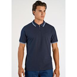 Poloshirt LINDBERGH "LINDBERGH Poloshirt", Herren, Gr. L, blau (navy), Obermaterial: 60% Baumwolle, 40% Polyester, lässig geschnitten, Shirts