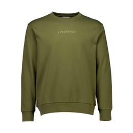 Sweatshirt LINDBERGH "LINDBERGH Sweatshirt", Herren, Gr. M, dk olive, Obermaterial: 85% Baumwolle, 15% Polyester, lässig geschnitten, Sweatshirts