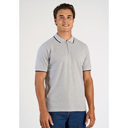 Poloshirt LINDBERGH "LINDBERGH Poloshirt", Herren, Gr. XXL, grau (lt grau), Obermaterial: 60% Baumwolle, 40% Polyester, l&auml;ssig geschnitten, Shirts