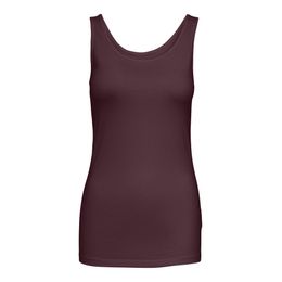 Jacqueline de Yong Tanktop JDY "JDYAVA S/L TANK TOP 180 JRS NOOS", Damen, Gr. S, rot (winetasting), Jersey, Obermaterial: 95% Baumwolle, 5% Elasthan, unifarben, slim fit normal, Rundhals, Tops, in Basic-Form