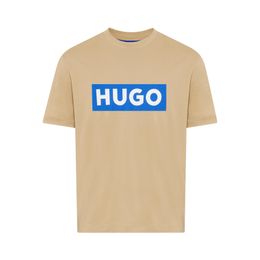 HUGO BLUE Herren T-Shirt "Nico"medium beige269, Gr. XXL, Single Jersey, Obermaterial: 100% Baumwolle, Shirts