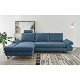 Home Affaire Schlafsofa »City/Giron« komfortable Bettfunktion (Liegefläche 245 x 138 cm), sowie Bettkasten Denim
