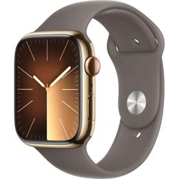 Apple Smartwatch »Watch Series 9 Edelstahl« (4, 5 cm / 1, 77 ′′) Watch OS 10 Gold