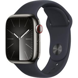 Apple Smartwatch »Watch Series 9 Edelstahl« (4, 1 cm / 1, 61 ′′) Watch OS 10 Graphite