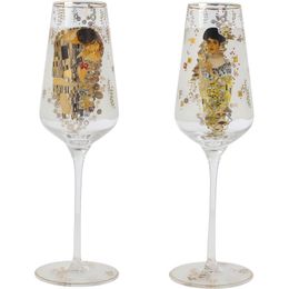 Goebel Sektglas »Sektglas Gustav Klimt - Adele & der Kuss« Bunt