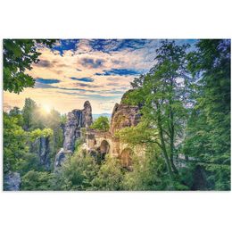 Artland Bild &raquo;Basteibr&uuml;cke in der S&auml;chsischen Schweiz&laquo; Felsen 1 Stk. tlg. Farbe Bild(er): gr&uuml;n