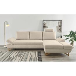 Home Affaire Schlafsofa »City/Giron« komfortable Bettfunktion (Liegefläche 245 x 138 cm), sowie Bettkasten Creme
