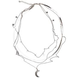 Urban Classics Kette mit Anhänger »Unisex Stars Layering Necklace« silver onesize Stilvolle Halsketten für jeden Anlass