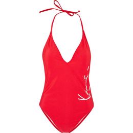 Karl Kani Badeanzug »Damen KW212-012-1 Signature Deep Neck Swimsuit« red S - N-Gr N-Gr S STILSICHER AM STRAND: Dieser Badeanzug ist das Geheimnis...