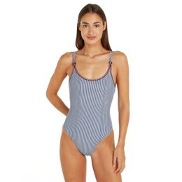 Tommy Hilfiger Swimwear Badeanzug &raquo;ONE PIECE PRINT&laquo; mit Streifenmuster Anchor Blue XL (42/44) - N-Gr N-Gr XL (42/44) Badeanzug von TOMMY HILFIGER