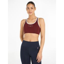 Tommy Hilfiger SPORT Sport-Bustier »ESSENTIALS MINI CORP MID INT BRA« mit Trägern für mittelstarken Halt, Racerback Deep_Rouge S (36) - N-Gr N-Gr S...