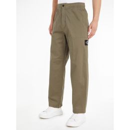 Calvin Klein Jeans Sweathose &raquo;BADGE TRIM WOVEN PANT&laquo; Dusty Olive 3XL - N-Gr N-Gr 3XL Hose von Calvin Klein Jeans