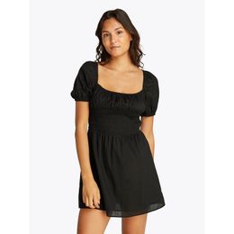 Tommy Jeans Babydollkleid &raquo;TJW COTTON VOILE MINI DRESS EXT&laquo; in Mini-L&auml;nge, mit Raffungen Black XXL (44) - N-Gr N-Gr XXL (44) Babydollkleid von...