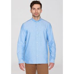 KnowledgeCotton Apparel Langarmhemd &raquo;HARALD&laquo; mit Button-Down-Kragen Lapis Blue XXL - N-Gr N-Gr XXL Langarmhemd von Knowledge Cotton Apparel