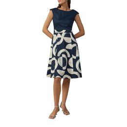 s.Oliver BLACK LABEL A-Linien-Kleid mit All-Over Print BLUE 44 - N-Gr N-Gr 44 Kleid von s.Oliver BLACK LABEL