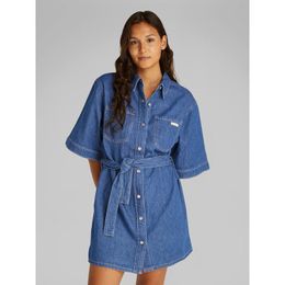 Calvin Klein Jeans Jeanskleid &raquo;LINEN BOXY BELTED SHIRT DRESS&laquo; Brusttaschen mit Kimono&auml;rmeln Denim Medium M (38) - N-Gr N-Gr M (38) Jeanskleid von...