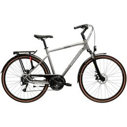 KROSS Trekkingrad »Trekkingrad 28" Trans 3.0 ULT.RA silver 24 Gänge« 24 Gang Shimano ACERA M3020 Schaltwerk Kettenschaltung silberfarben+schwarz