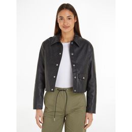 Calvin Klein Jeans Damen Lederimitatjacke &raquo;SHORT FAUX LEATHER JACKET&laquo; schwarz XL (42) Trachtenmode