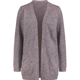 CR&Eacute;ATION L Damen Longstrickjacke in offener Form hortensie-meliert Gr&ouml;&szlig;e 50