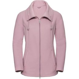 Damen Fleecejacke mit 2-Wege-Rei&szlig;verschluss ros&eacute;, Gr&ouml;&szlig;e 56