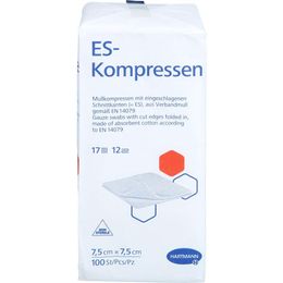 EurimPharm Arzneimittel ES-KOMPRESSEN unsteril 7,5x7,5 cm 12fach 100 St