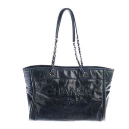 Chanel Shopper Damen Größe One Size Second Hand navy