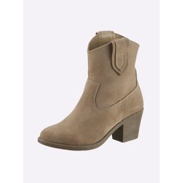 Heine Witt Damen Stiefelette, taupe, Größe 42