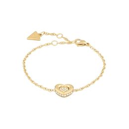 Guess Armband 'L.O.V.E.' Damen Größe S gold / transparent