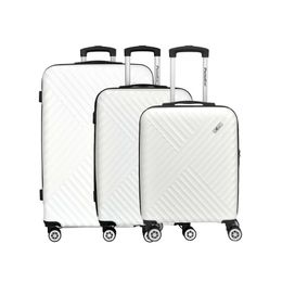 Paradise by CHECK.IN Kingston - 4-Rollen-Trolley Set 3tlg. (lila) in weiÃŸ | Gr.: onesize