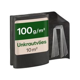 Praknu Unkrautvlies 100g/m² - 8 Erdankern - ?????????? ?????????? & UV-Stabil | Gr.: onesize