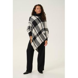 Cream Poncho CRLivia Loose fit in Black White Check | Gr.: onesize