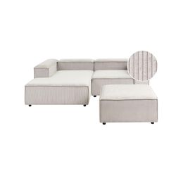 Beliani 3-tlg Modulsofa ARDAL in Beige/Schwarz | Gr.: onesize