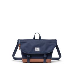HERSCHEL Cove Messenger - Umhängetasche S 24.5 cm (grid-black) in navy/saddle brown | Gr.: onesize