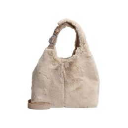Coccinelle C-Easy Syn. Fur - Henkeltasche 20 cm (noir/noir) in natural/rosette | Gr.: onesize