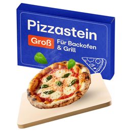 Praknu Pizzastein eckig für Backofen und Grill - Für knusprigen Boden - | Gr.: onesize