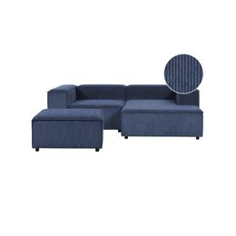 Beliani 3-tlg Modulsofa ARDAL in Blau/Schwarz | Gr.: onesize