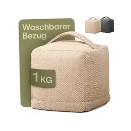 Praknu T&uuml;rstopper Sack f&uuml;r Den Boden - Extra schwer 1Kg - mit Waschbarem | Gr.: onesize