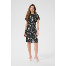 Kaffe Kleid KAbeathe Regular fit in Black / Chalk Graphic | Gr.: 40