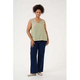 Kaffe curve &Auml;rmellose Bluse KCmille Regular fit in Oil Green | Gr.: 46