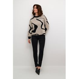 Kaffe Strickpullover KAwilma Regular fit in Blurry Circle Pattern | Gr.: L