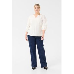 Kaffe curve Langarm-Bluse KClilje Regular fit in Chalk | Gr.: 54
