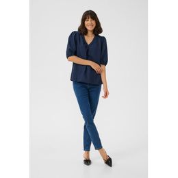 Kaffe Kurzarm-Bluse KApaulina Regular fit in Midnight Marine CC | Gr.: 36