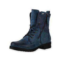 VAN HILL Schn&uuml;rstiefeletten Nova in Blau | Gr.: 38