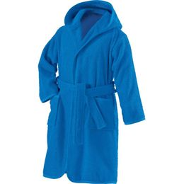 Erwin M&uuml;ller Erwin M&uuml;ller Frottier Kinder-Bademantel mit Kapuze in blau | Gr.: 158/164