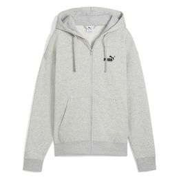 Puma Jacke "ESS Small No.1 Logo Comfort Full-Zip Hoodie FL" in Grau | Gr.: XL