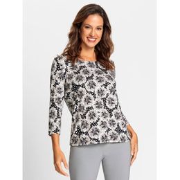 WITT WEIDEN Print-Shirt in schwarz-sesam-bedruckt | Gr.: 38
