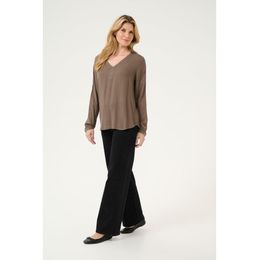 Kaffe Langarm-Bluse Amber Regular fit in Major Brown | Gr.: 38